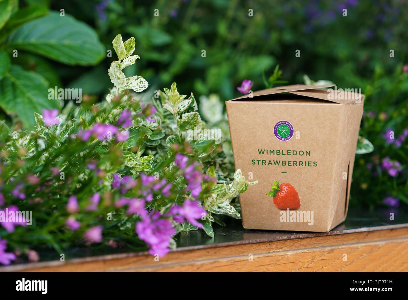 Wimbledon Strawberry box around the grounds at The Championships 2022 ...
