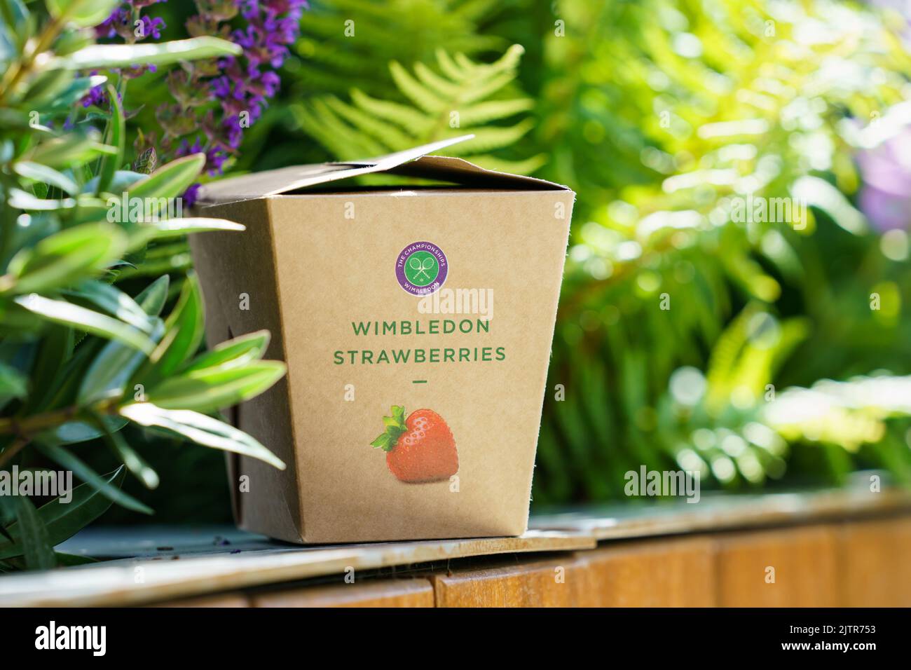 Wimbledon Strawberry box around the grounds at The Championships 2022 ...