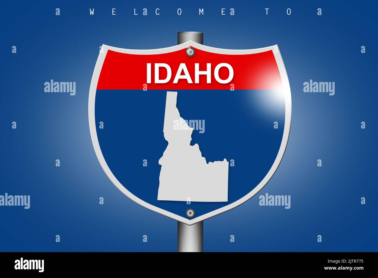 Welcome idaho sign state border hi-res stock photography and images - Alamy