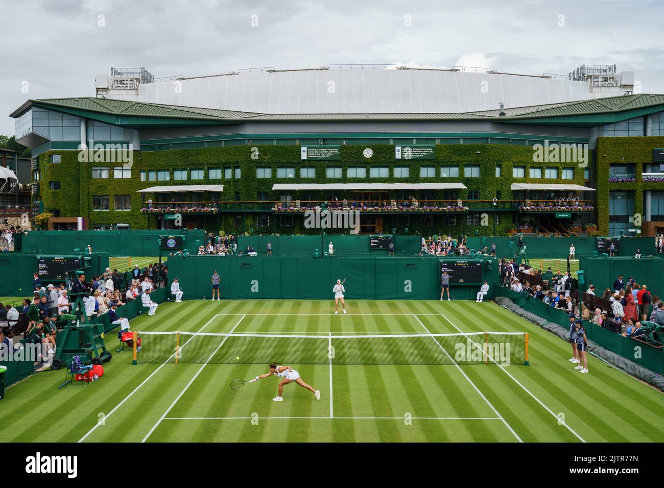 General Views of Ylena In-Albon and Alison Riske on Court 10 at The ...