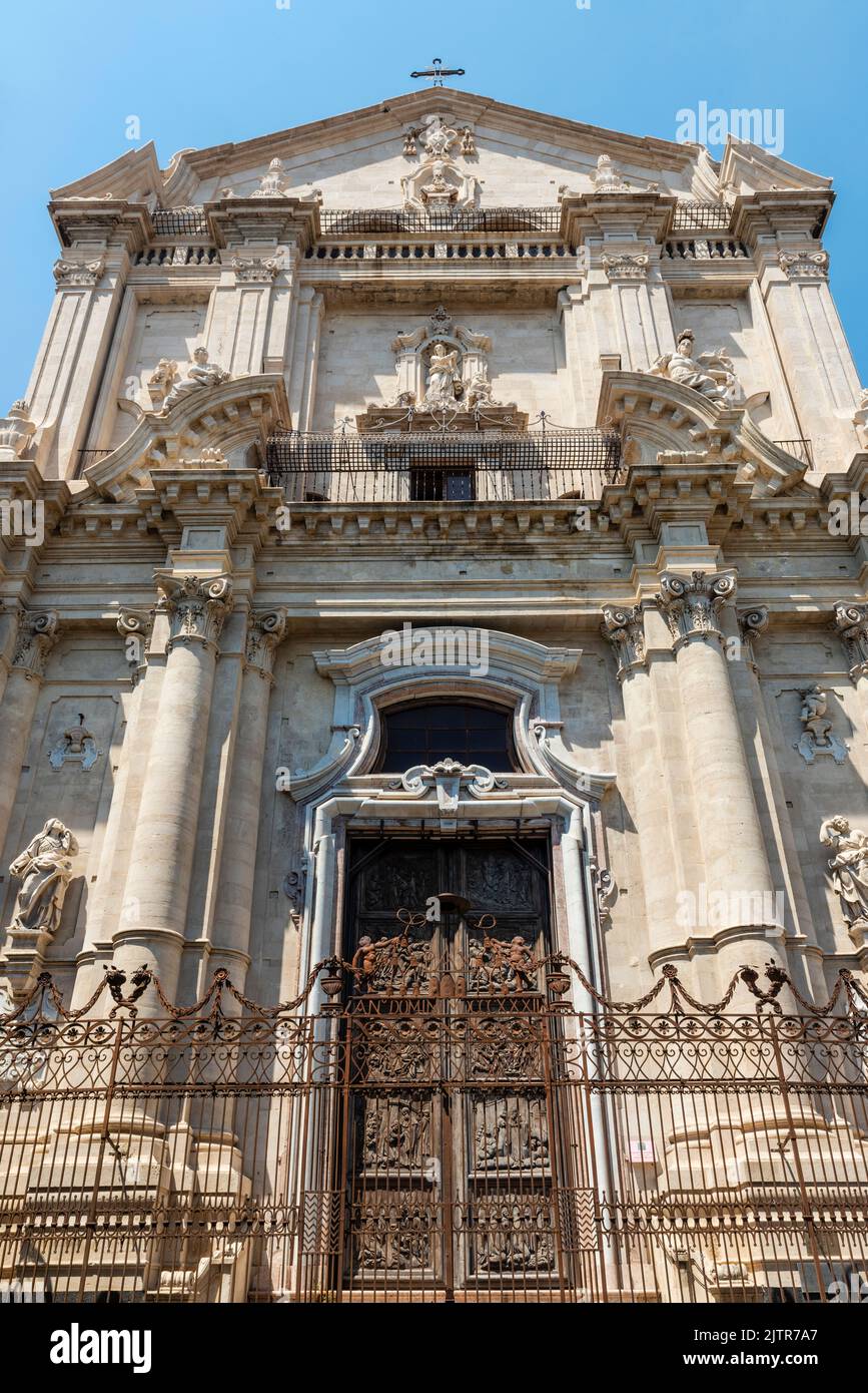 Facade of the 18c Monastero di San Benedetto (Church of St Benedict) on ...