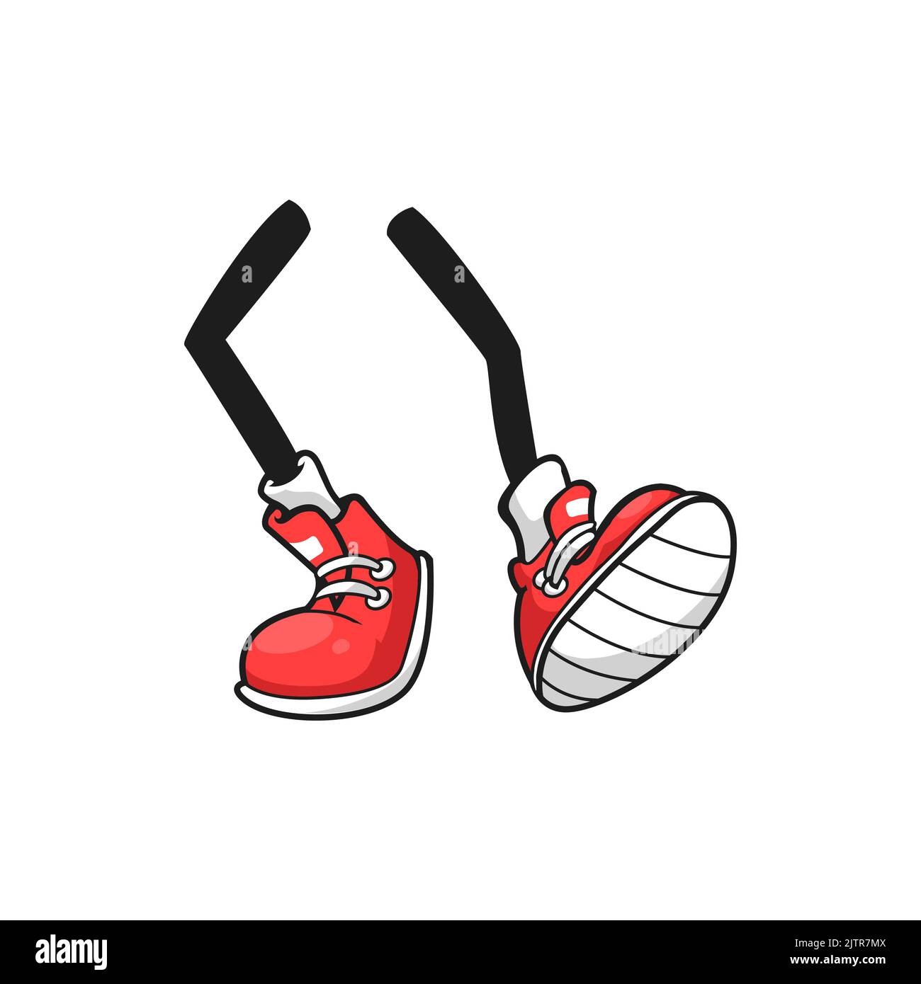 Funny cartoon legs of human athletic character dancing, funny kids ...