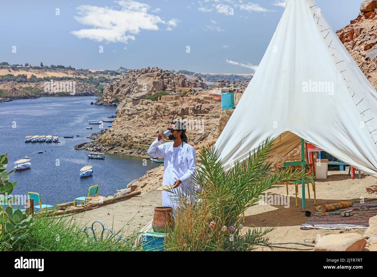 heissa island aswan egypt its nubia area Stock Photo - Alamy