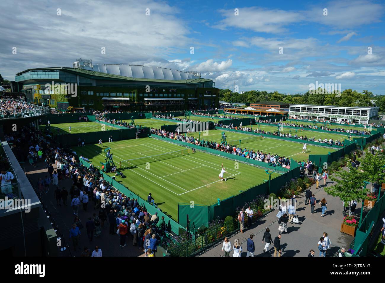 General Views of Court 8 with Maximilian Marterer and Aljaz Bedene at ...