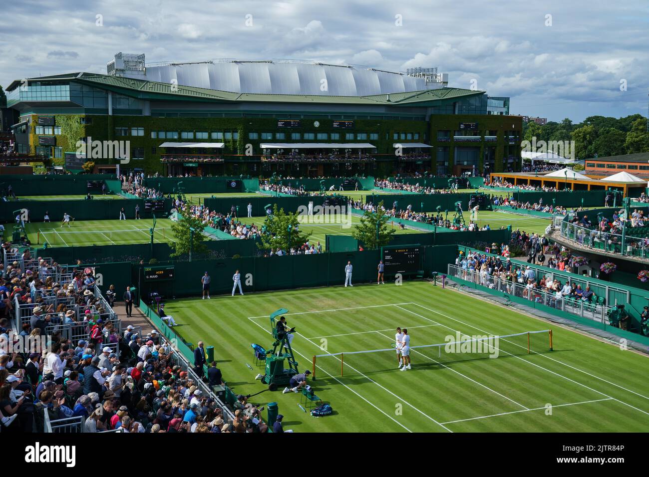 General Views of Court 12 with Casper Ruud and Albert Ramos-Vinolas at ...