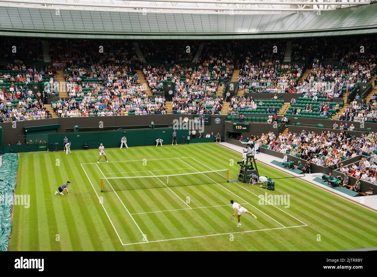 General Views of No.1 Court with Carlos Alcaraz and Jan-Lennard Struff ...
