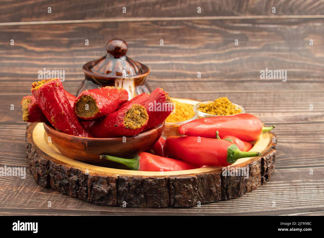 Traditional Homemade Red Chilli Pickle Also Known As Moti Teekhi Lal ...