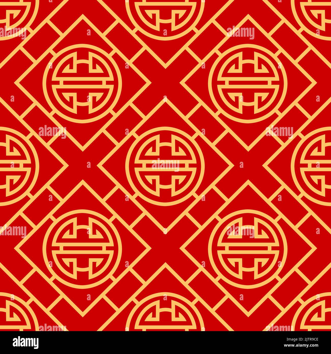 Classic oriental ornament on asian culture motif, abstract symmetry ...
