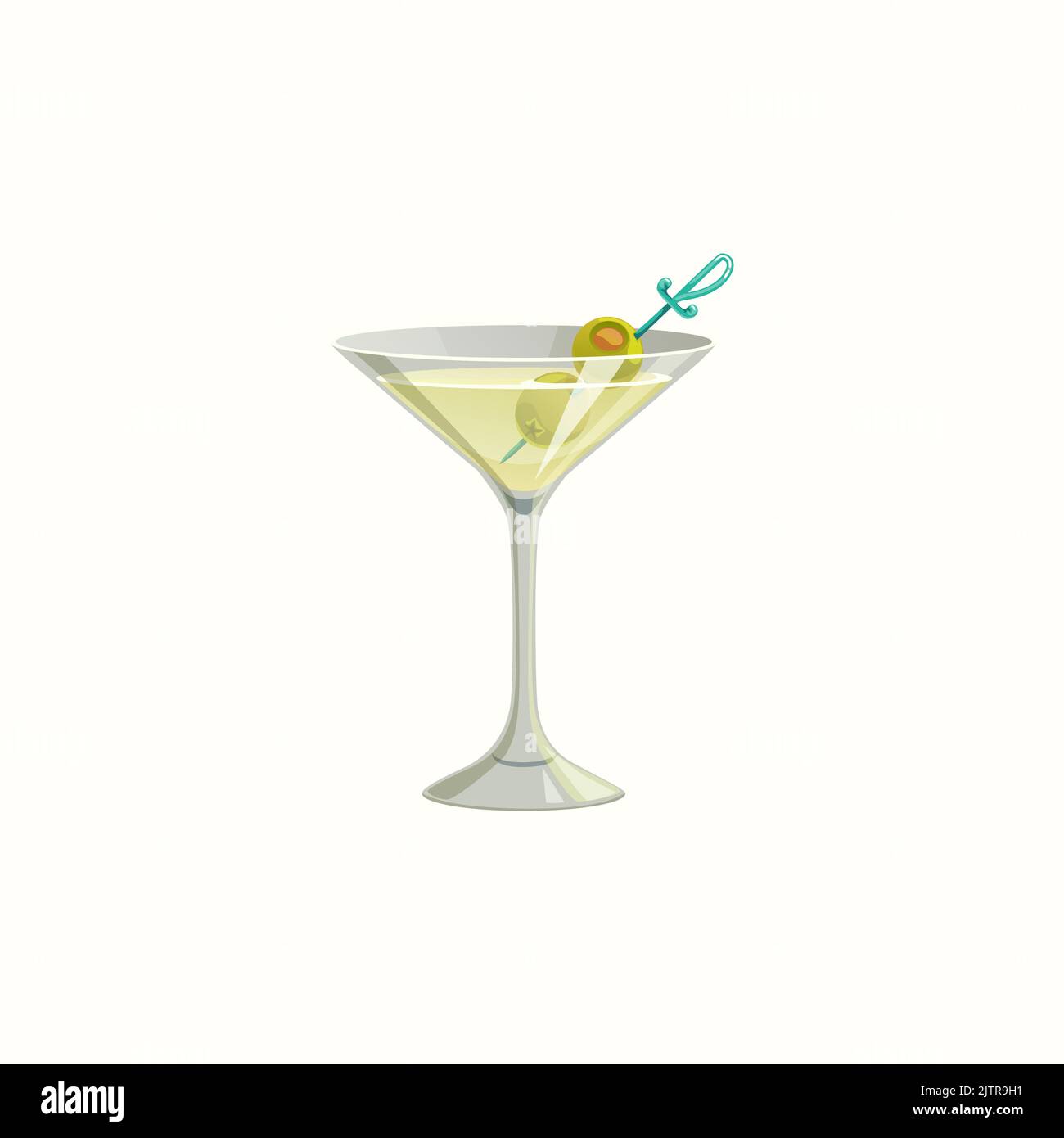 Martini olives on toothpick Stock Vector Images - Alamy
