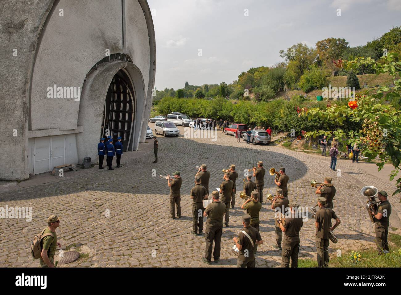 Kyiv, Ukraine on September 01, 2022: Solemn funeral of the Ukrainian ...