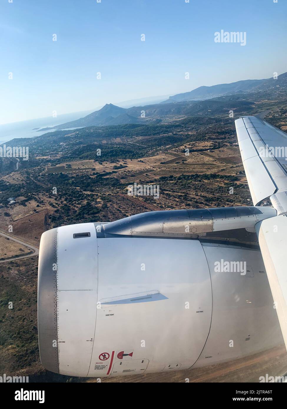 Athens region seen from a flying plane, Southern Europe Stock Photo - Alamy