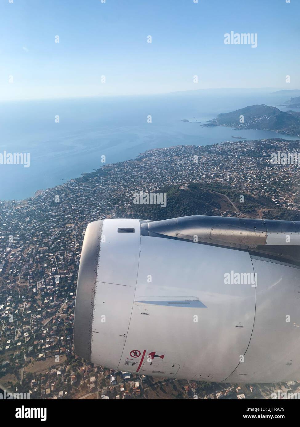 Athens region seen from a flying plane, Southern Europe Stock Photo - Alamy