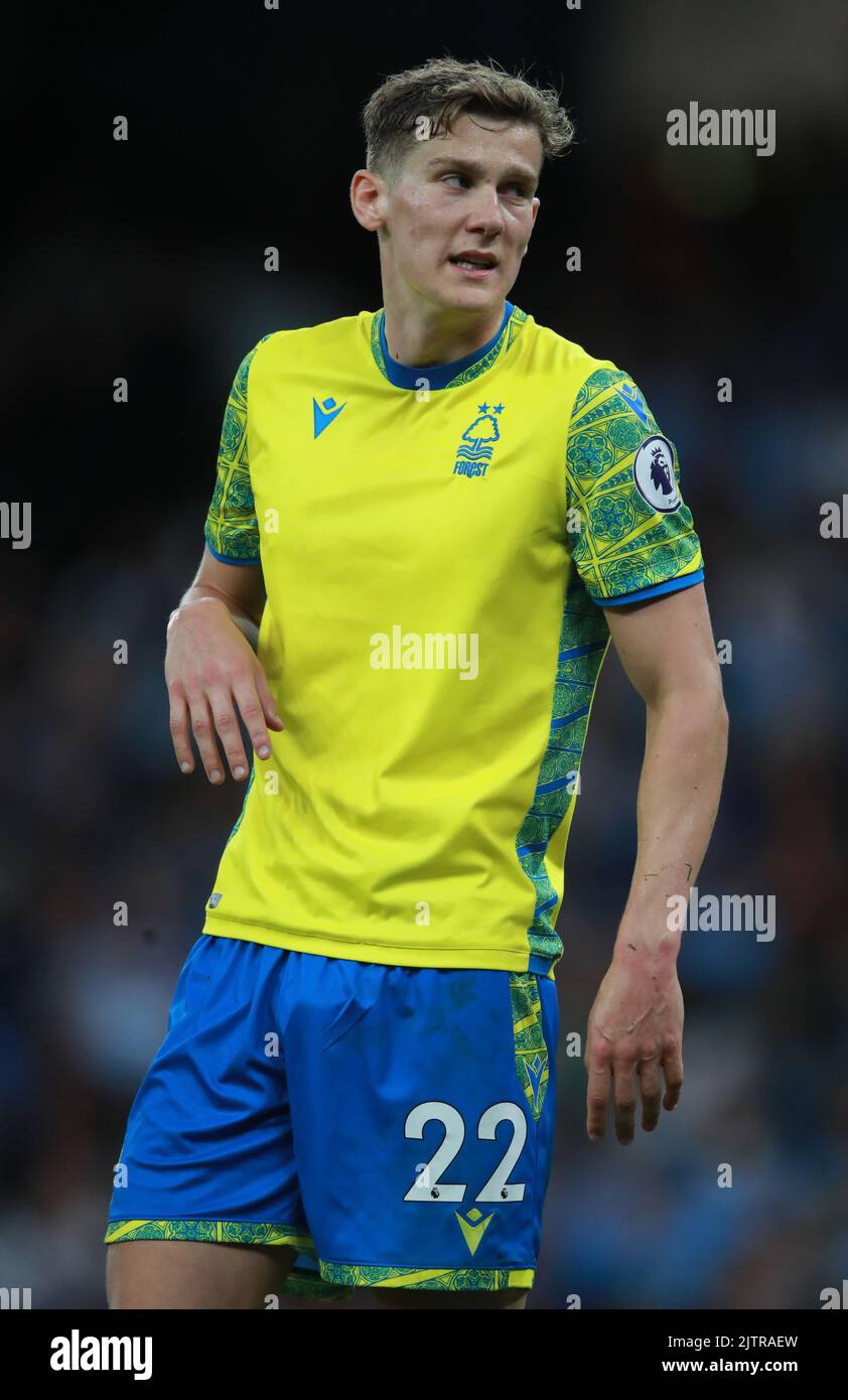 Manchester, England, 31st August 2022. Ryan Yates of Nottingham Forest ...