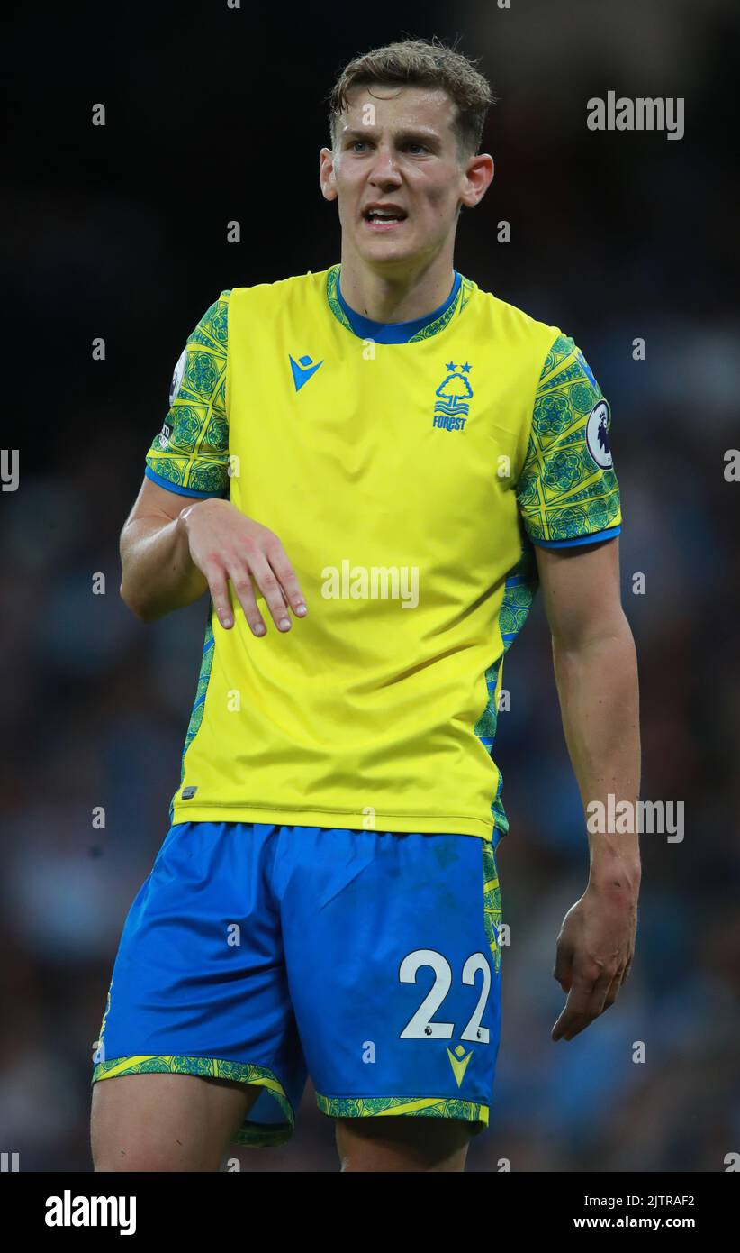 Manchester, England, 31st August 2022. Ryan Yates of Nottingham Forest ...