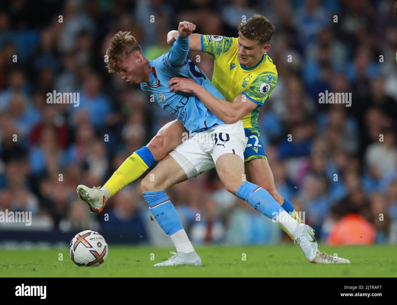 Manchester, England, 31st August 2022. Cole Palmer of Manchester City ...