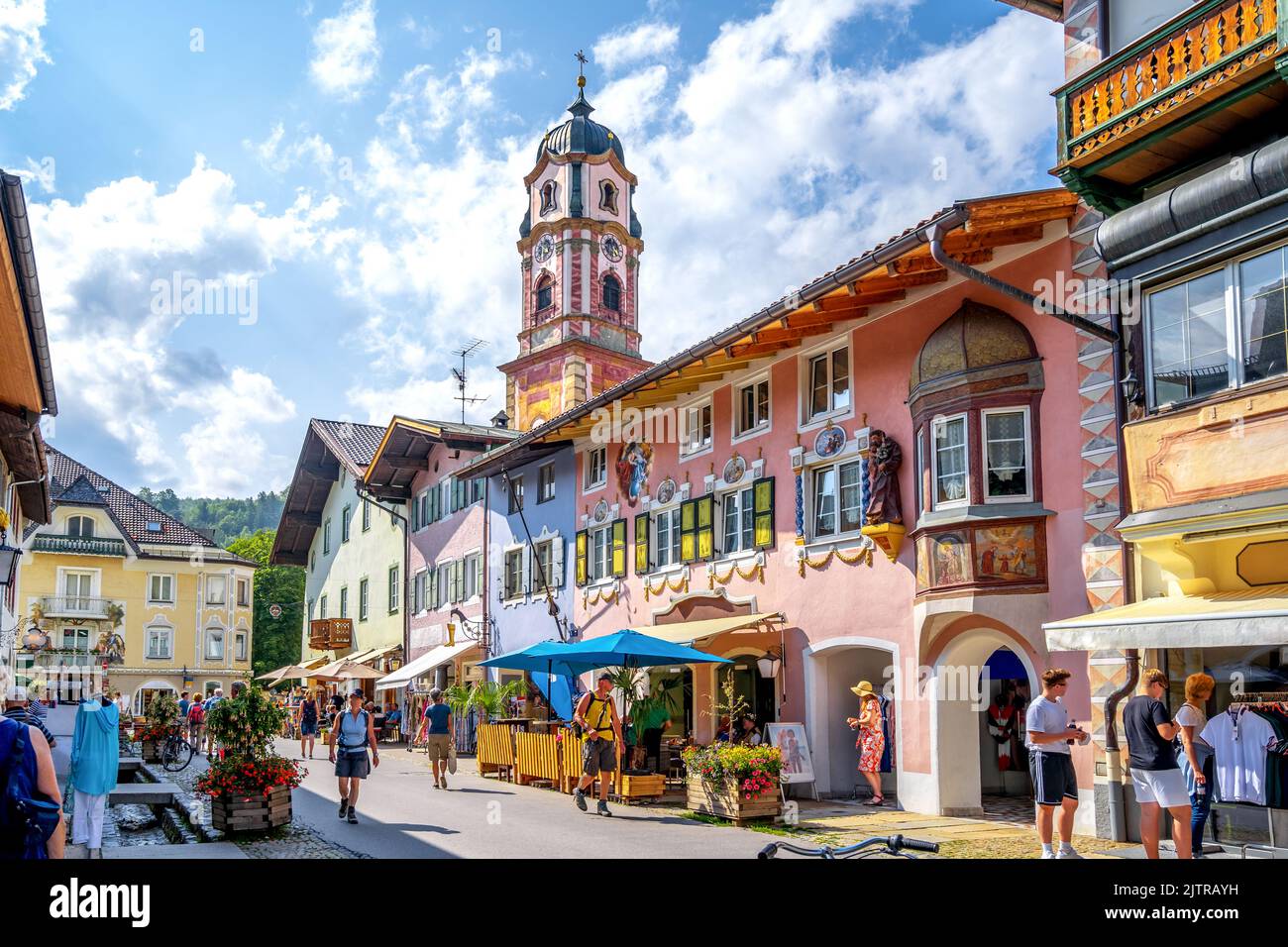 Historical city of Mittenwald, Bavaria, Germany Stock Photo - Alamy