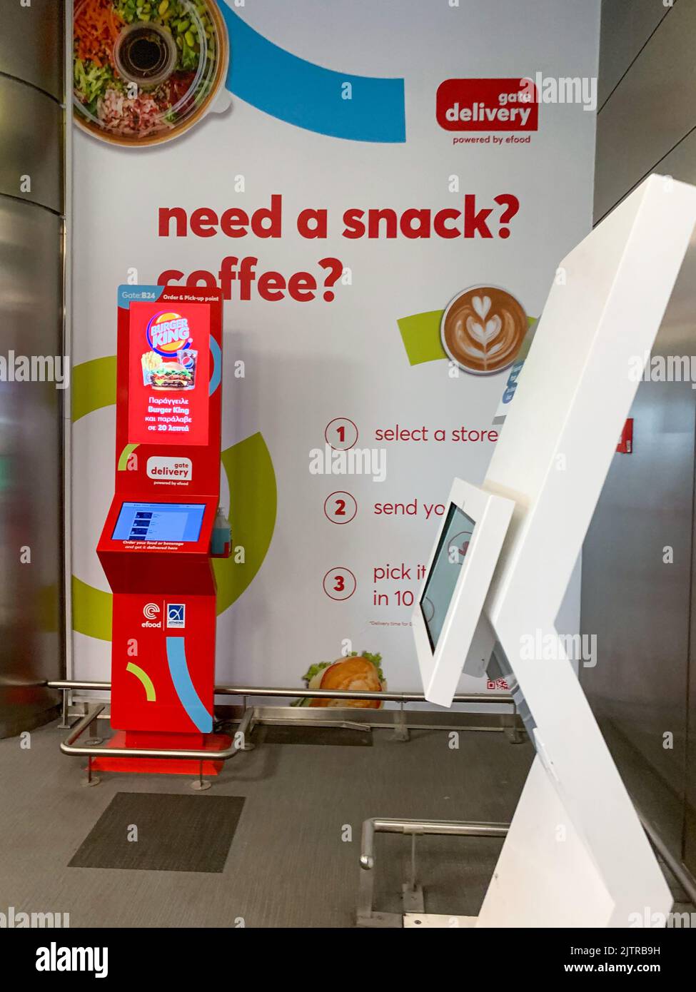 Fast food order console, Eleftherios Venizelos international airport ...