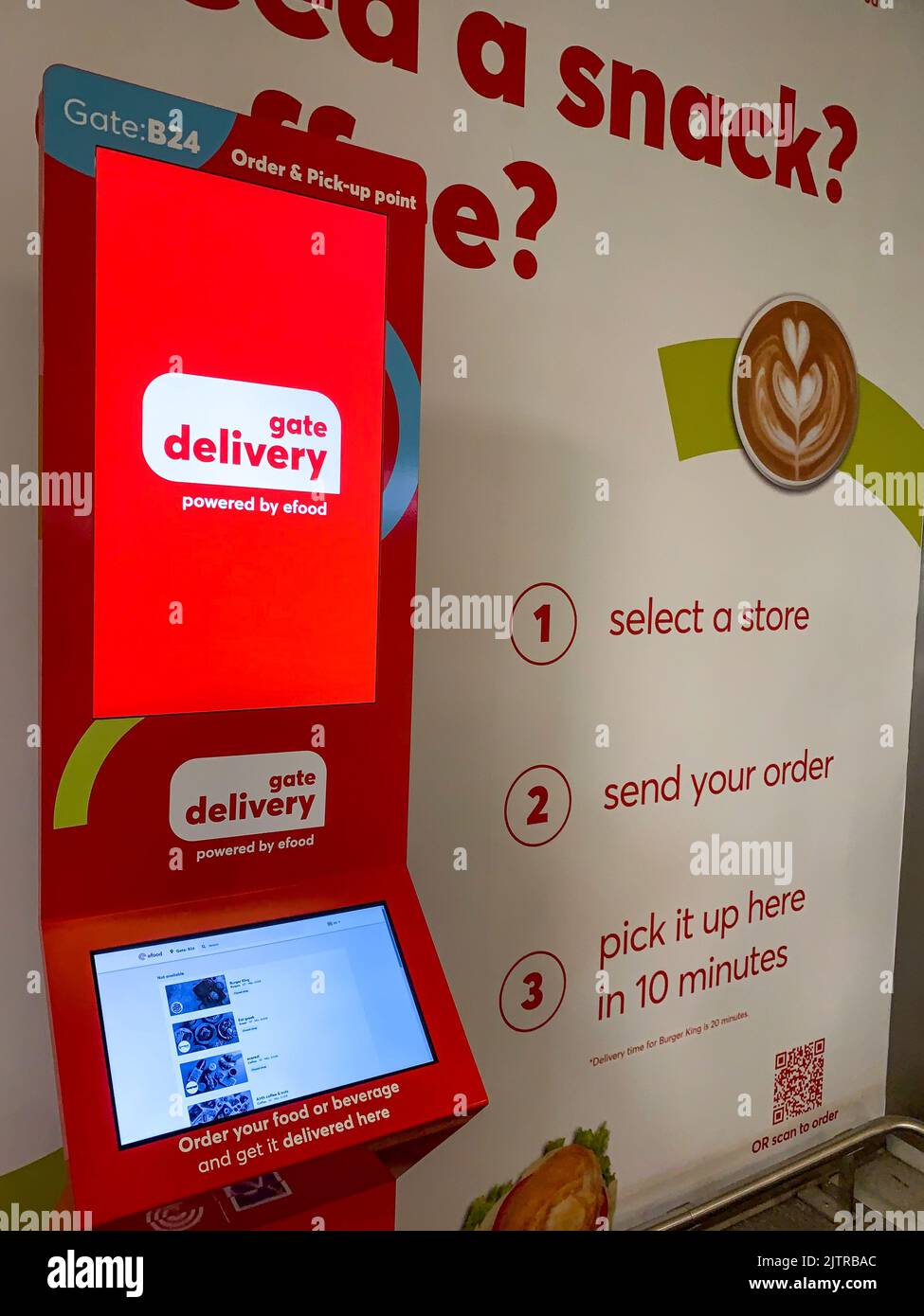 Fast food order console, Eleftherios Venizelos international airport ...