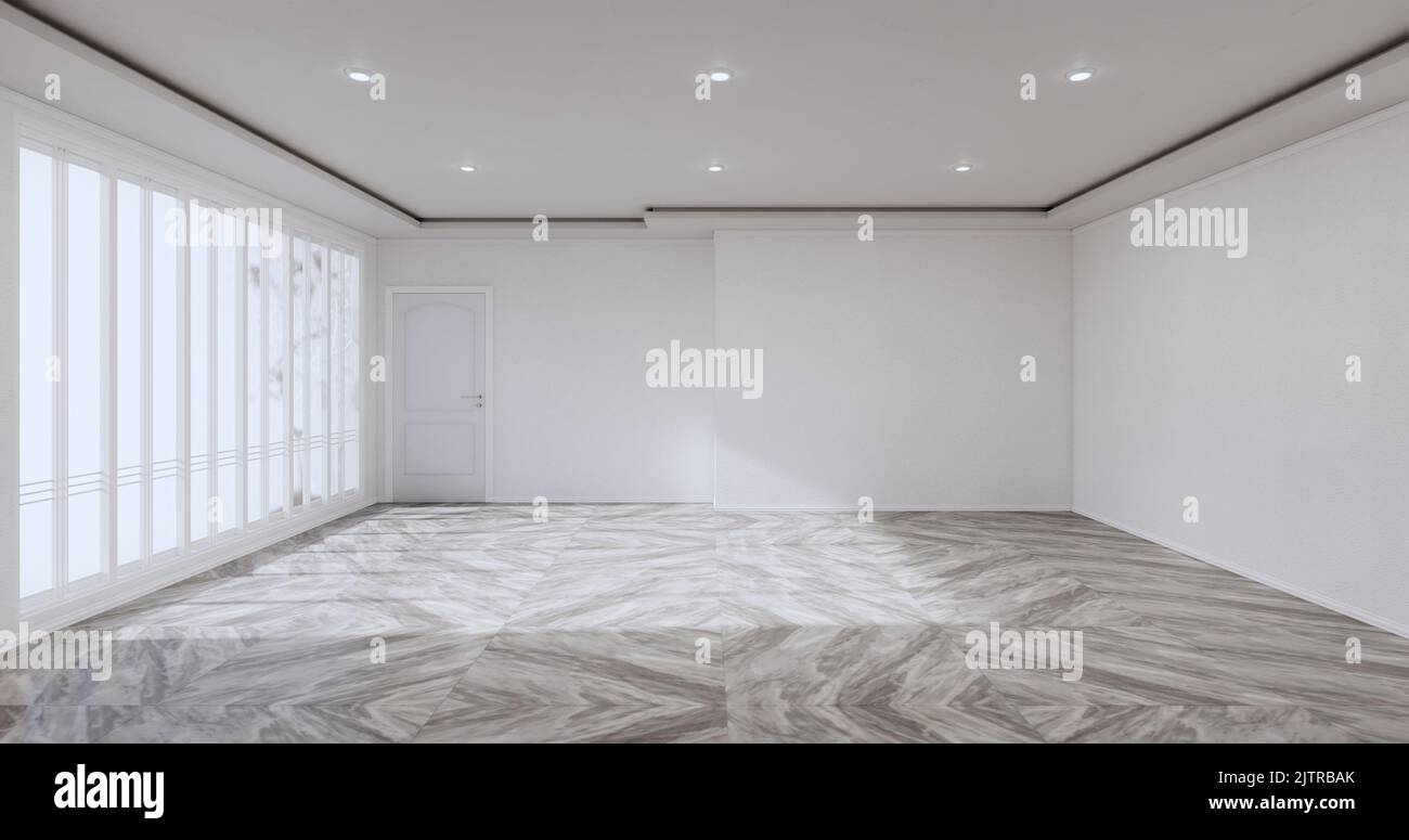 Interior empty room minimalist background,3D rendering Stock Photo - Alamy