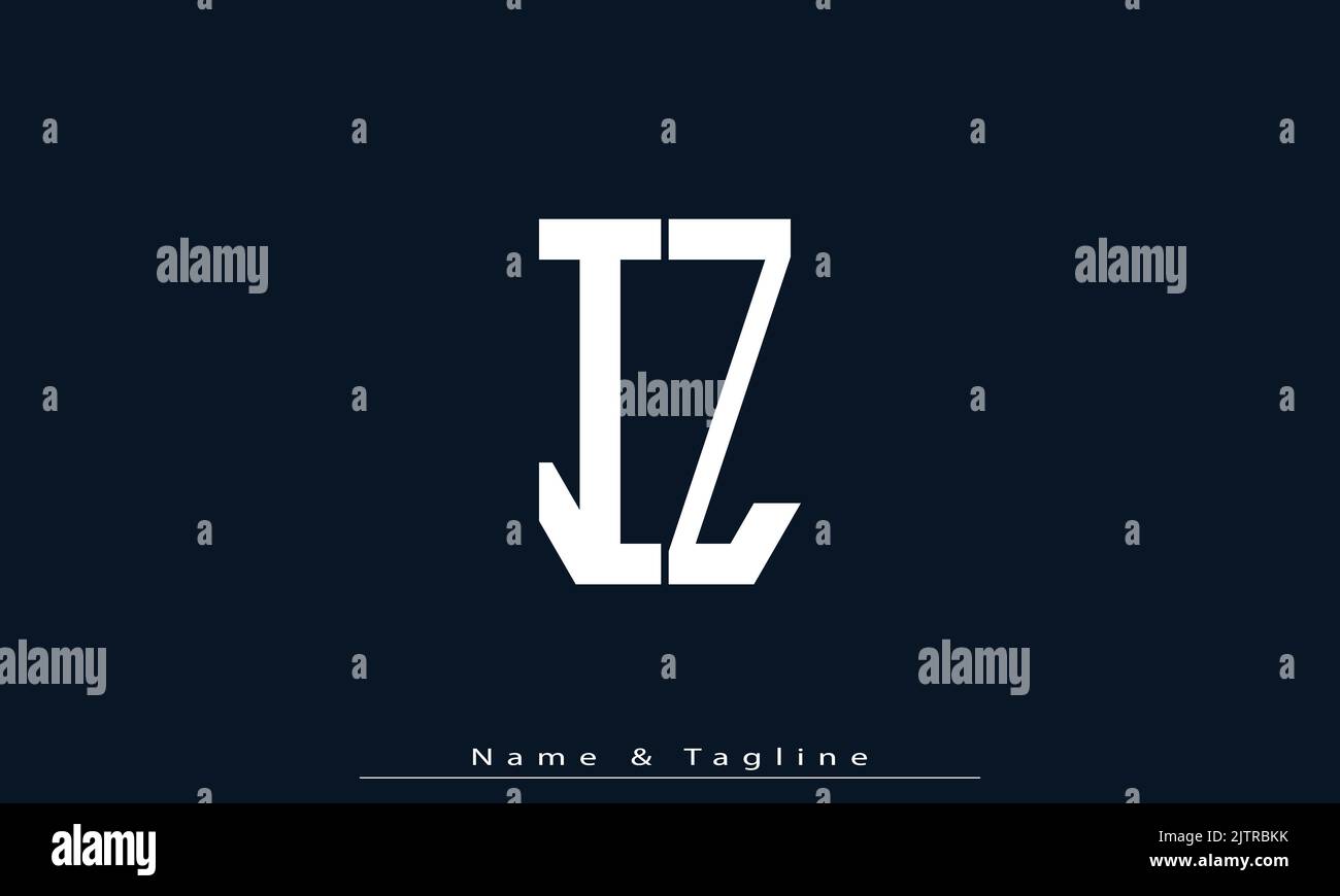 Alphabet letters Initials Monogram logo IZ , ZI Stock Vector Image ...