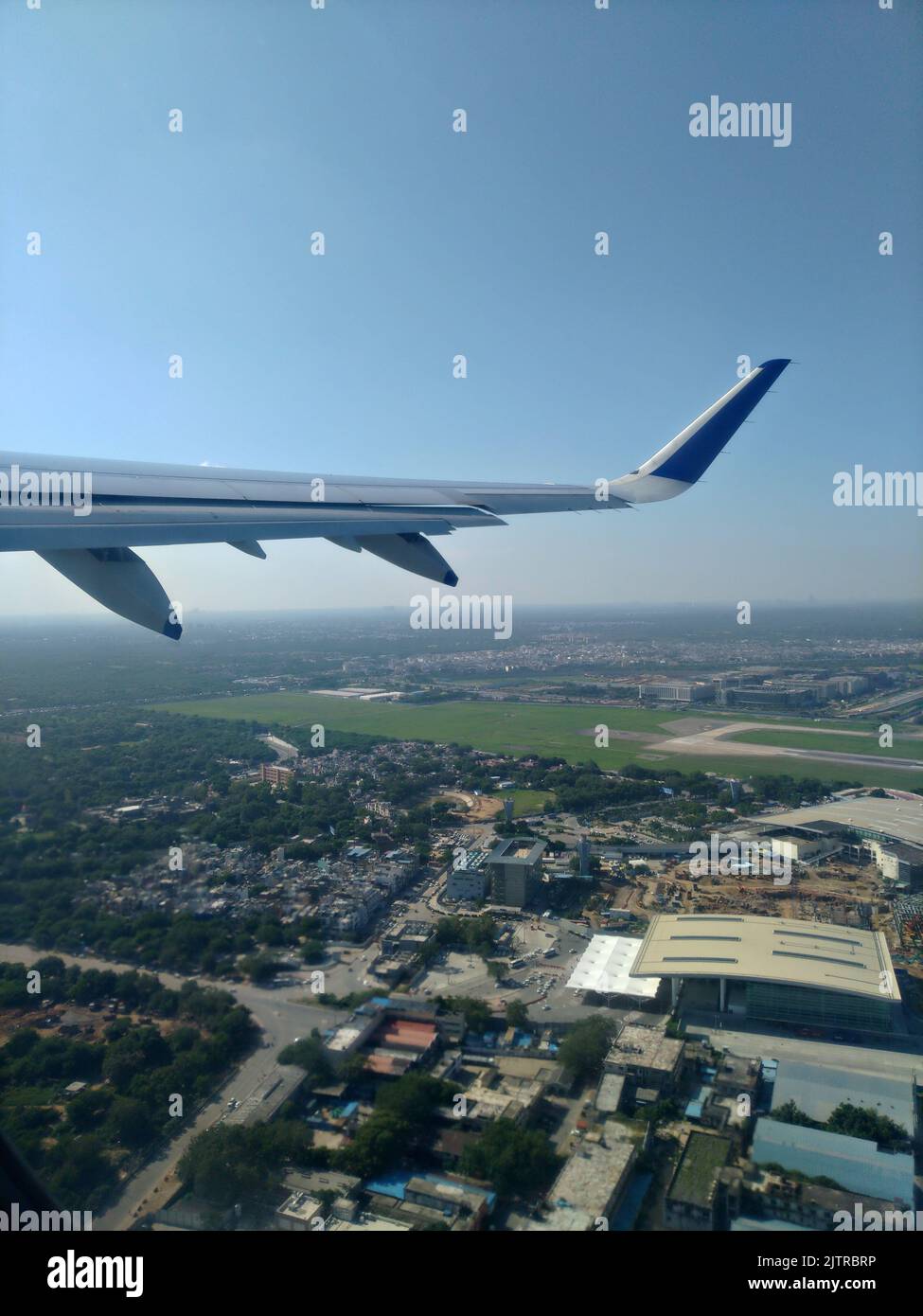 Aerial view of Delhi/Airplane window seat/Aircraft Stock Photo - Alamy