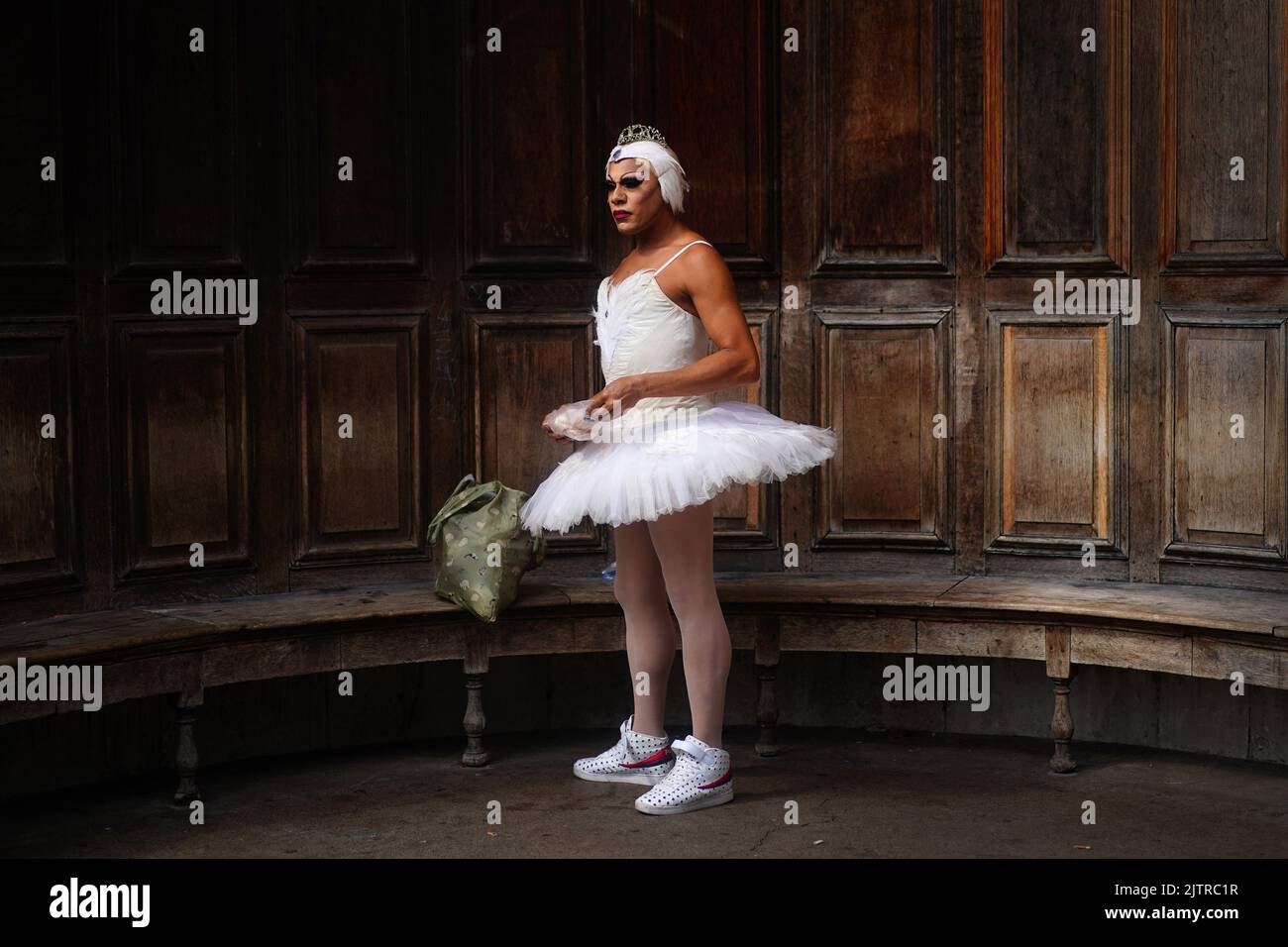 Dancer Robert Carter from comedy drag ballet company Les Ballets ...