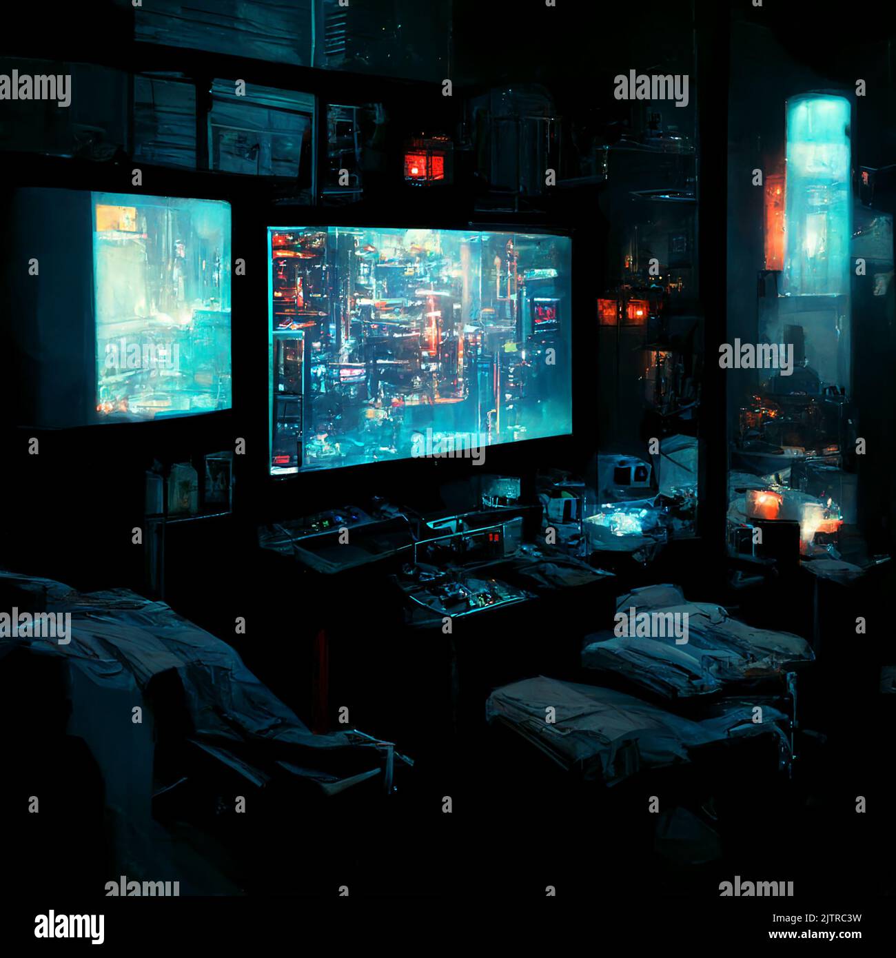 The futuristic look laboratory with full of technology, Digital ...