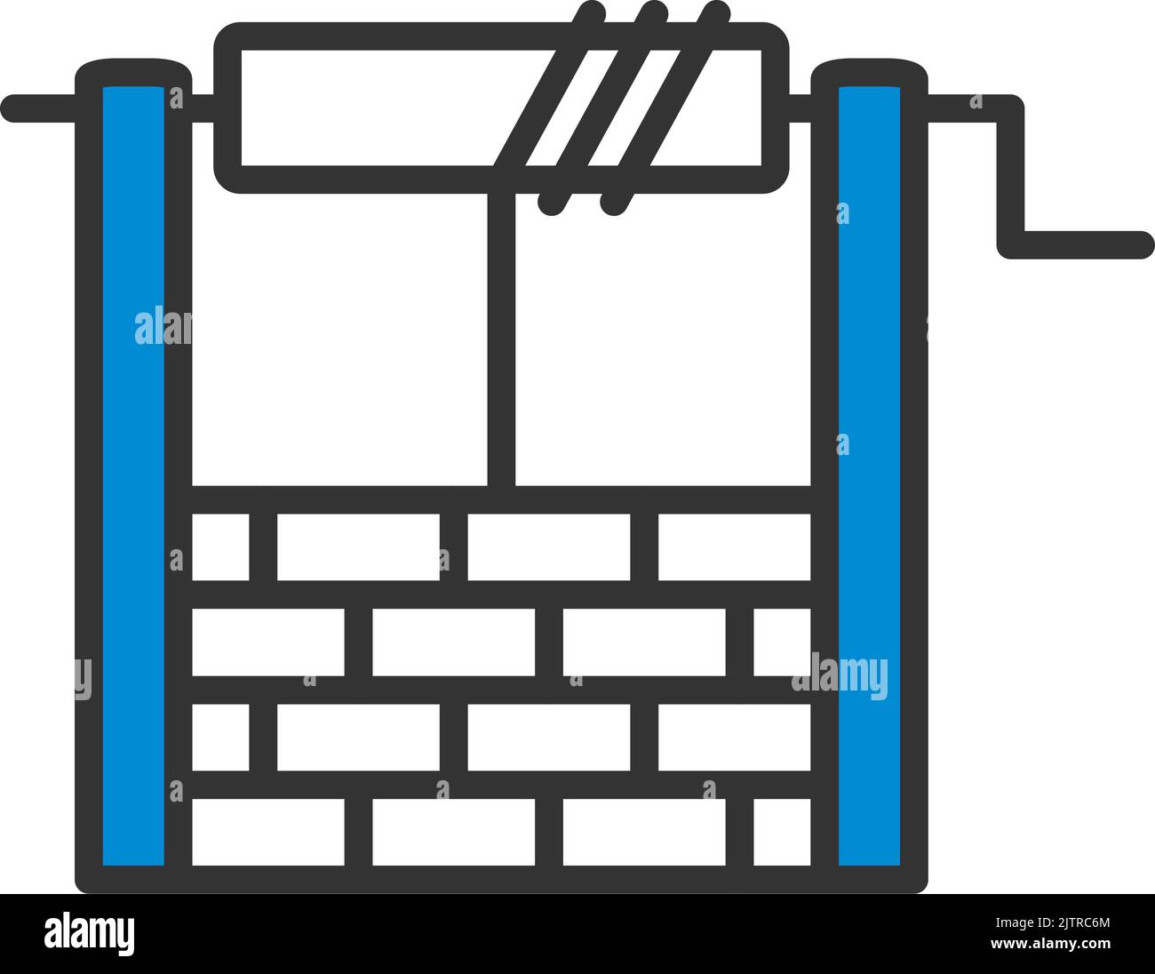 Well Icon. Editable Bold Outline With Color Fill Design. Vector ...