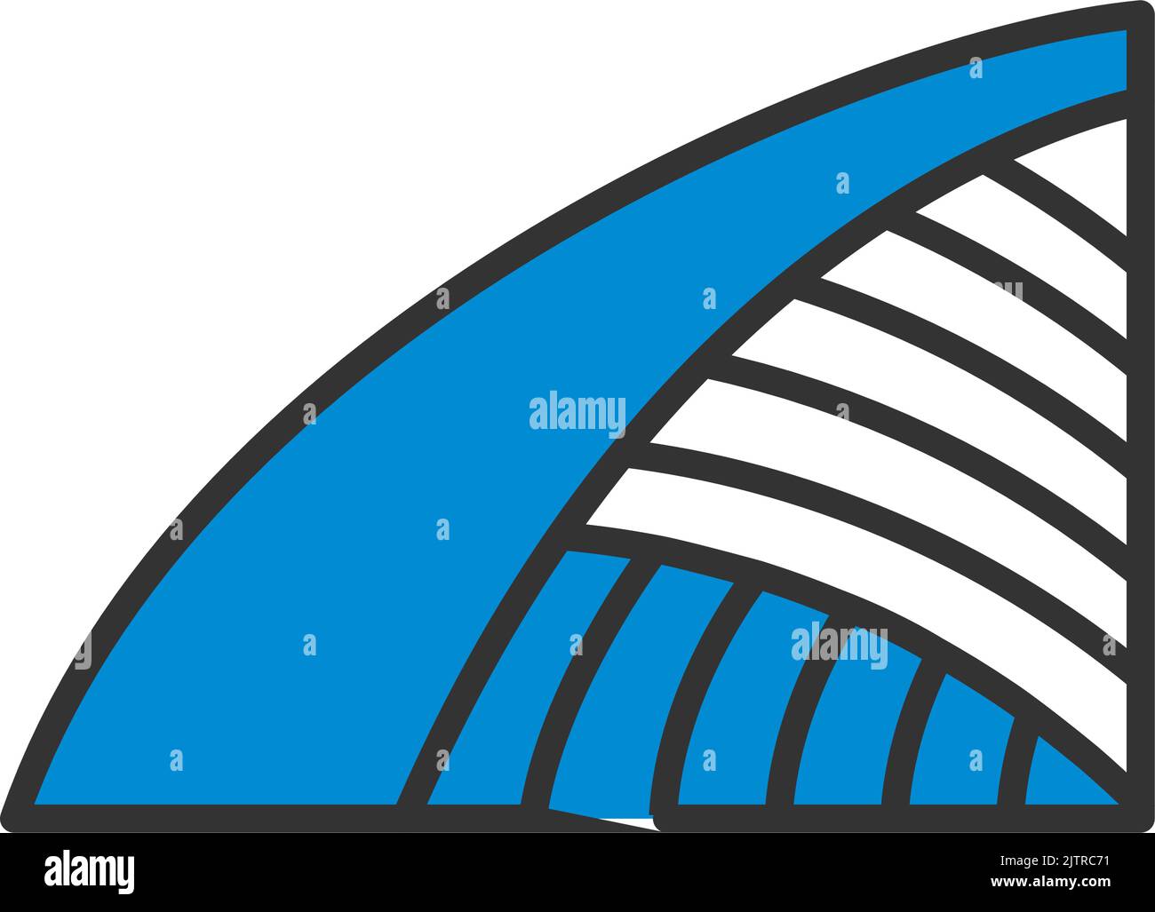 Agriculture Field Icon. Editable Bold Outline With Color Fill Design ...