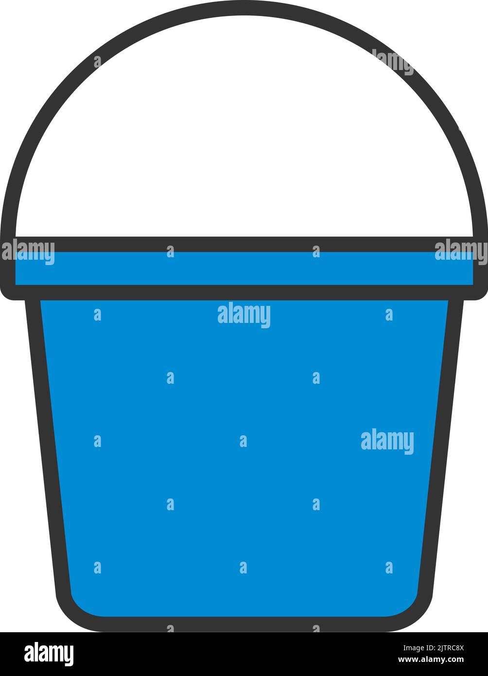 Bucket Icon. Editable Bold Outline With Color Fill Design. Vector ...
