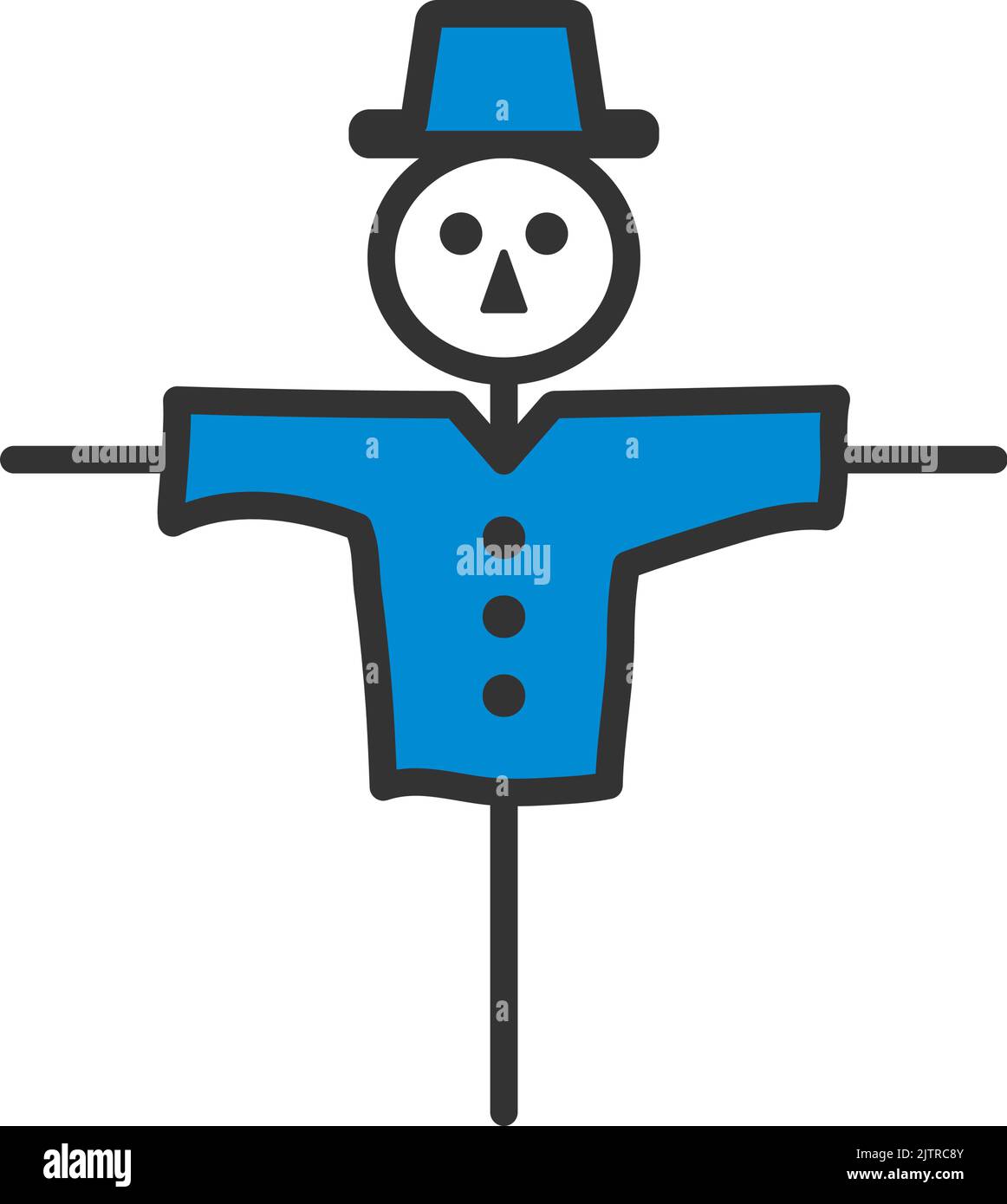 Scarecrow Icon. Editable Bold Outline With Color Fill Design. Vector Illustration Stock Vector ...