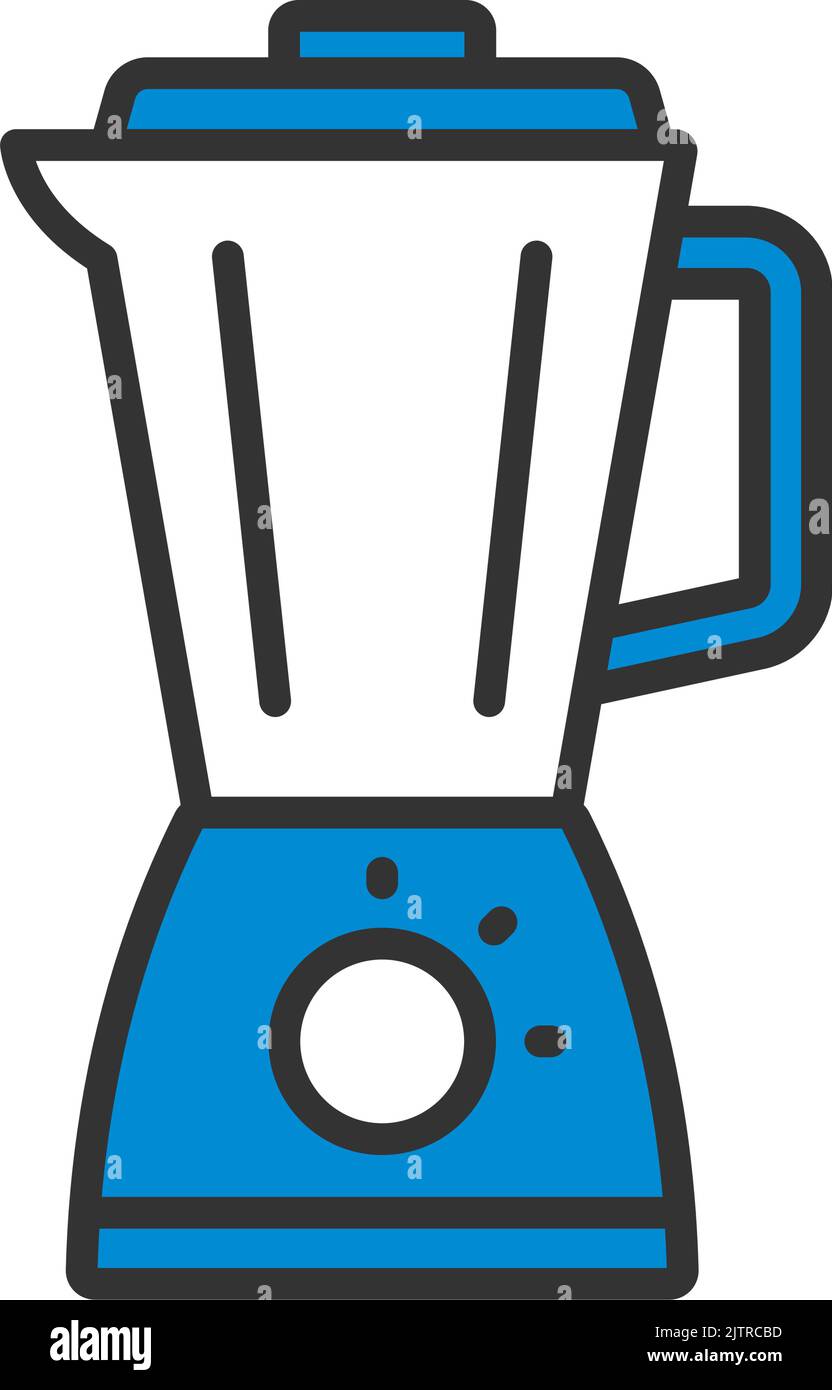 Kitchen Blender Icon. Editable Bold Outline With Color Fill Design ...