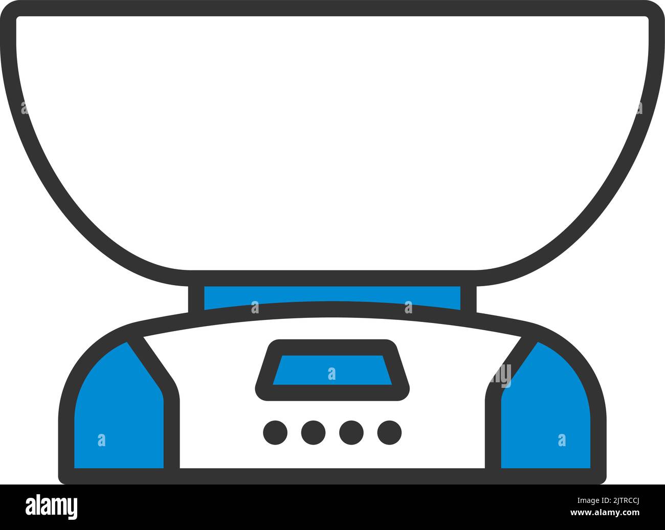 Kitchen Electric Scales Icon. Editable Bold Outline With Color Fill ...