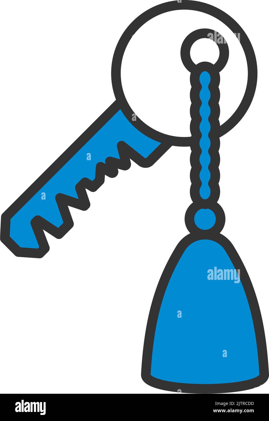 Hotel Room Key Icon. Editable Bold Outline With Color Fill Design ...