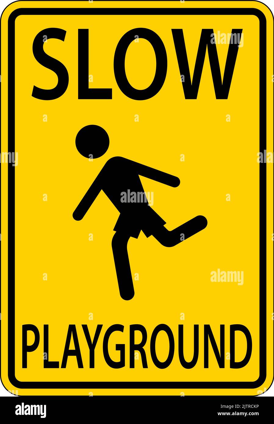 Slow Playground Sign On White Background Stock Vector Image & Art - Alamy