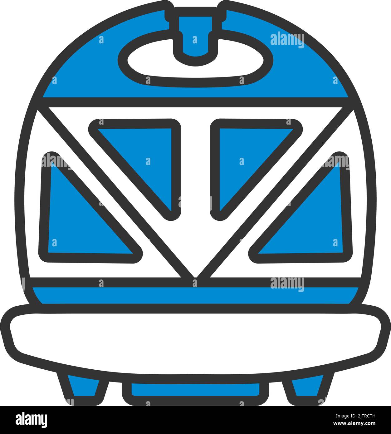 Kitchen Sandwich Maker Icon. Editable Bold Outline With Color Fill ...
