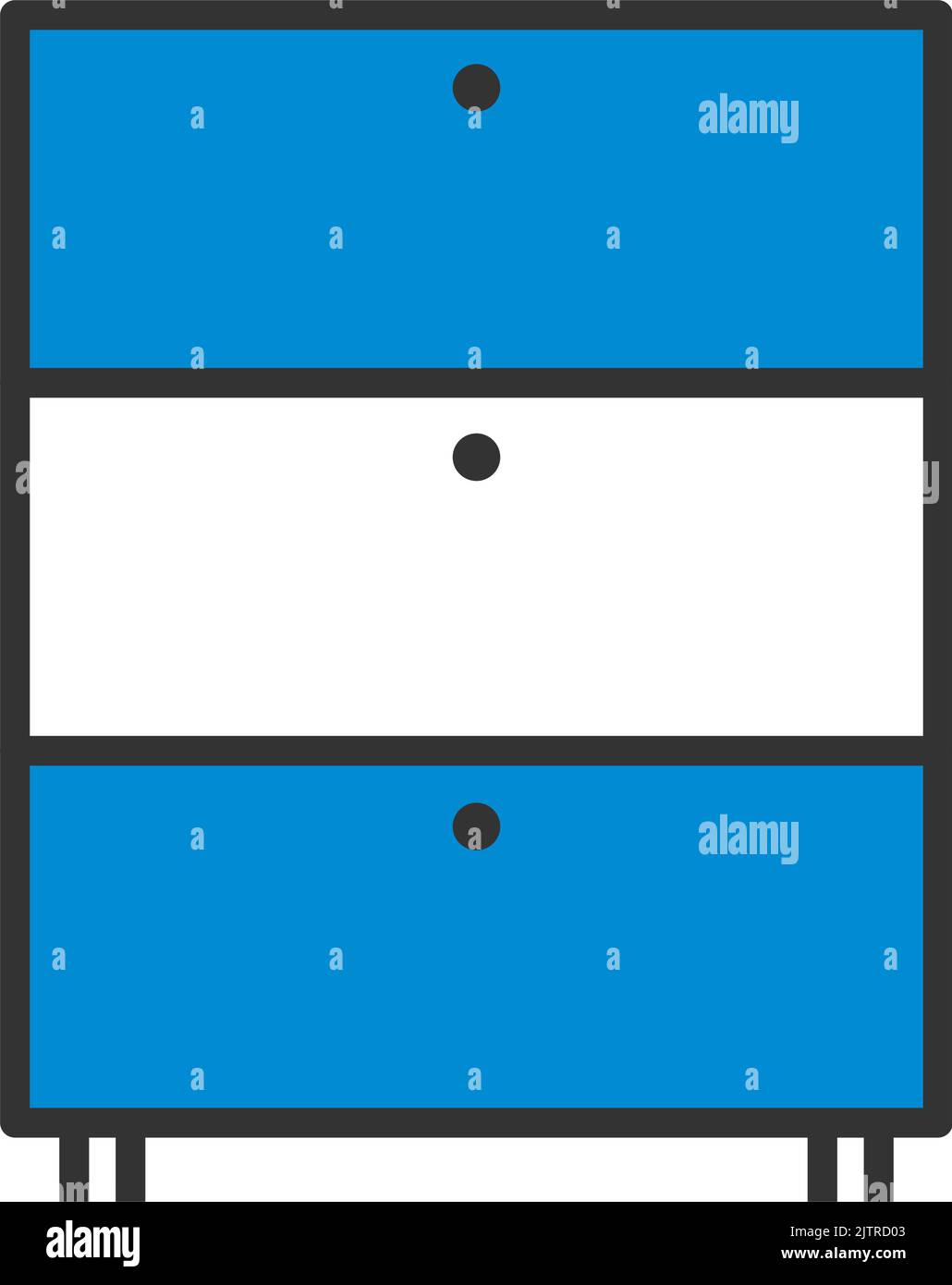 Office Cabinet Icon. Editable Bold Outline With Color Fill Design ...