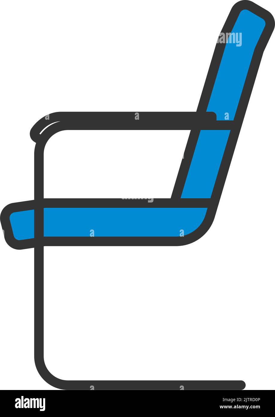 Guest Office Chair Icon. Editable Bold Outline With Color Fill Design ...