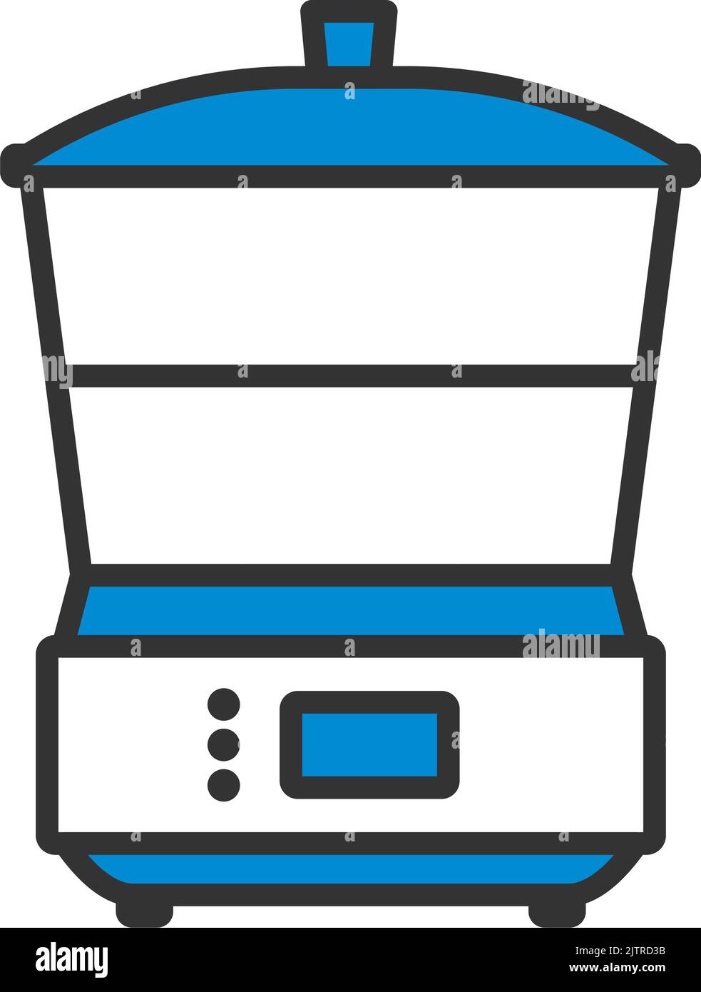 Kitchen Steam Cooker Icon. Editable Bold Outline With Color Fill Design ...