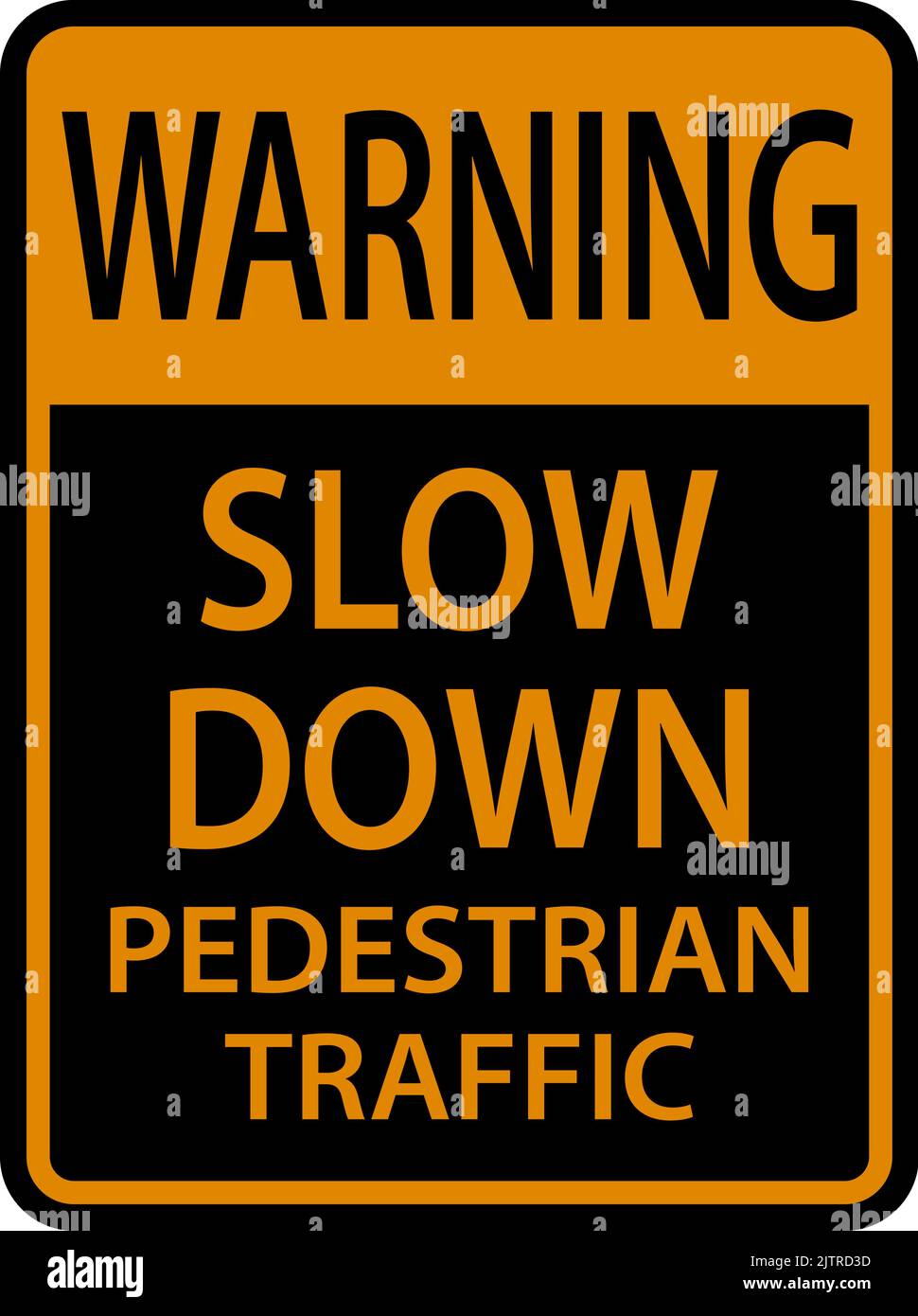 Warning Slow Down Sign On White Background Stock Vector Image & Art - Alamy
