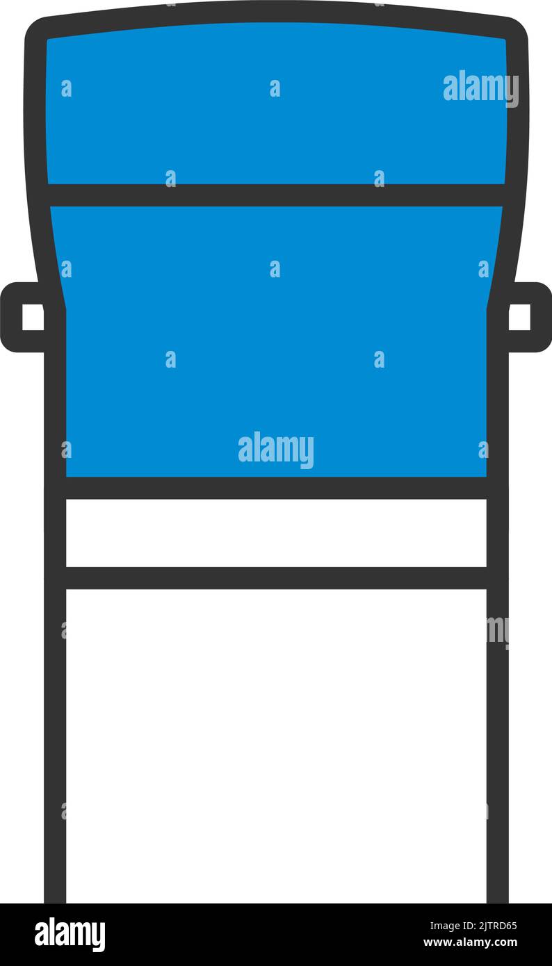 Guest Office Chair Icon. Editable Bold Outline With Color Fill Design ...