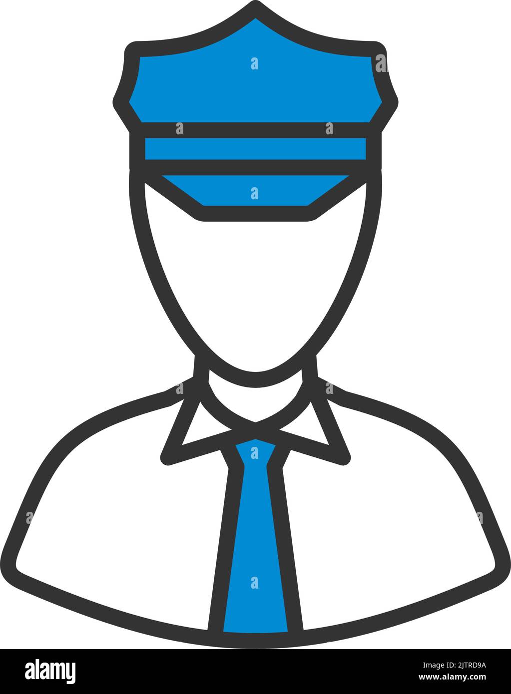 Taxi Driver Icon. Editable Bold Outline With Color Fill Design. Vector ...