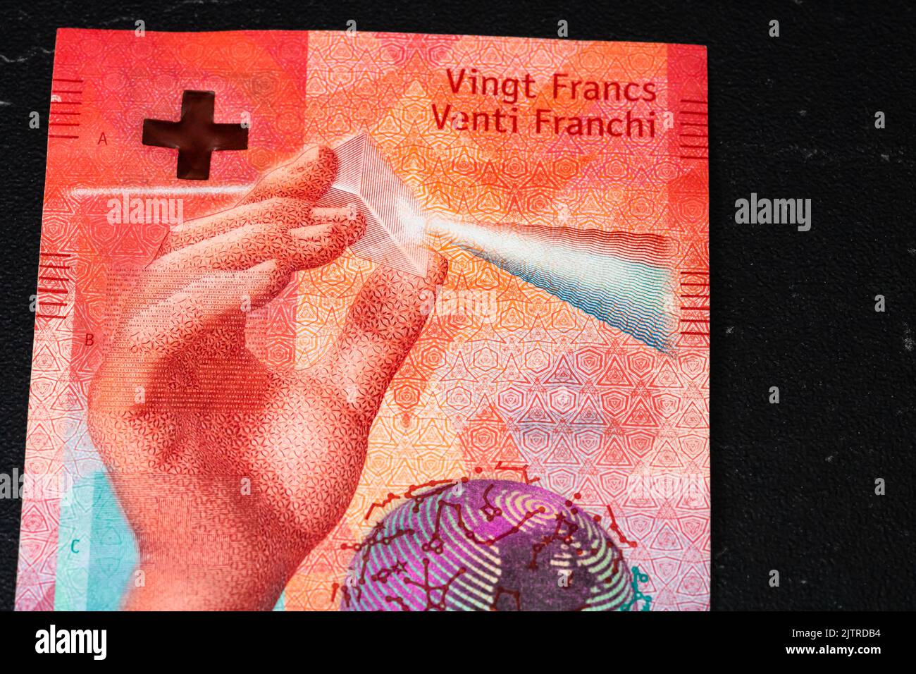 Swiss Franc currency. Europe inflation, CHF money Stock Photo - Alamy