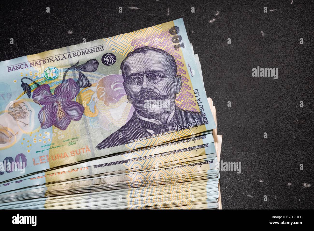 Romanian LEI currency. Europe inflation, LEI money Stock Photo - Alamy