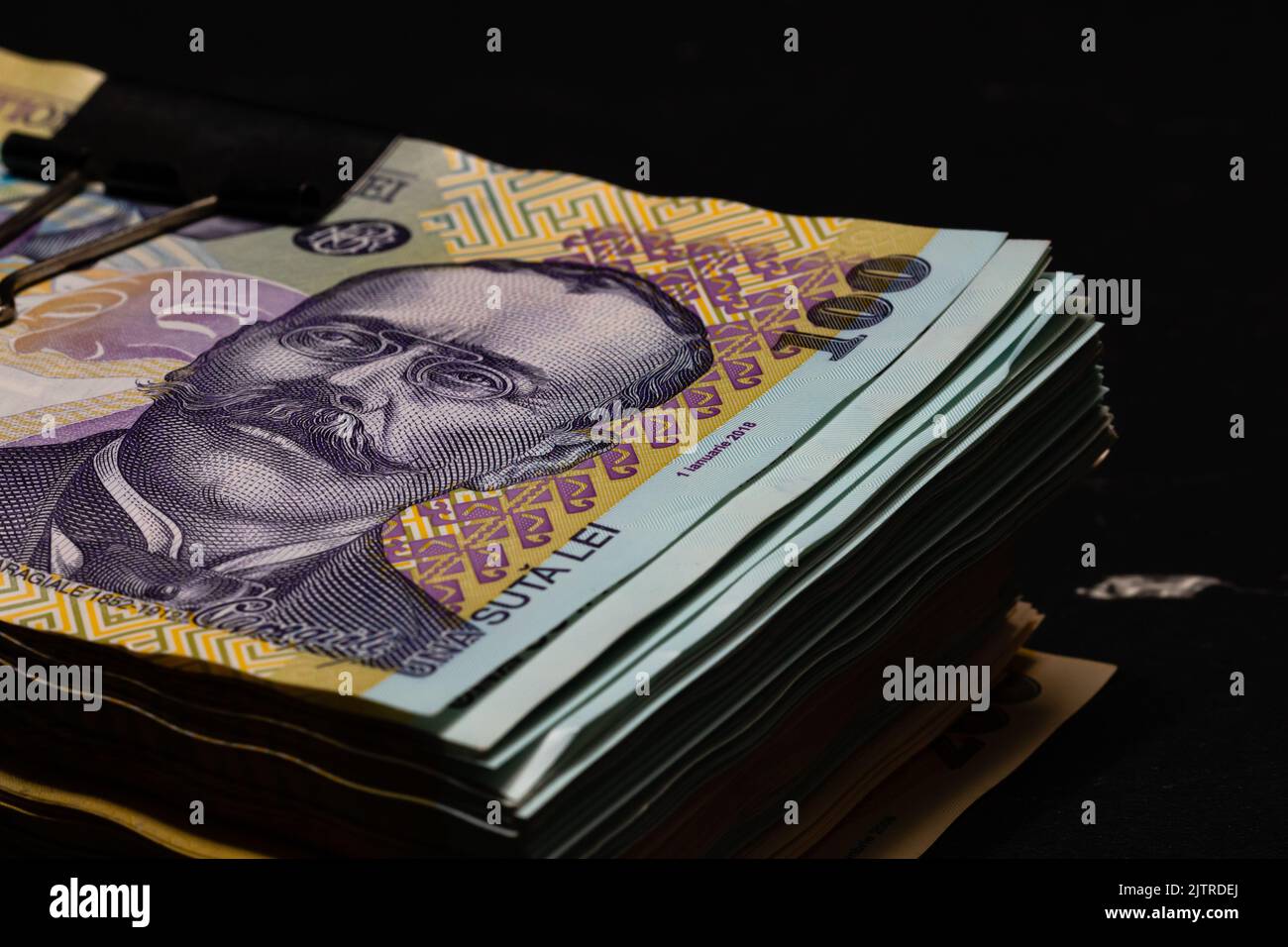 Romanian LEI currency. Europe inflation, LEI money Stock Photo - Alamy