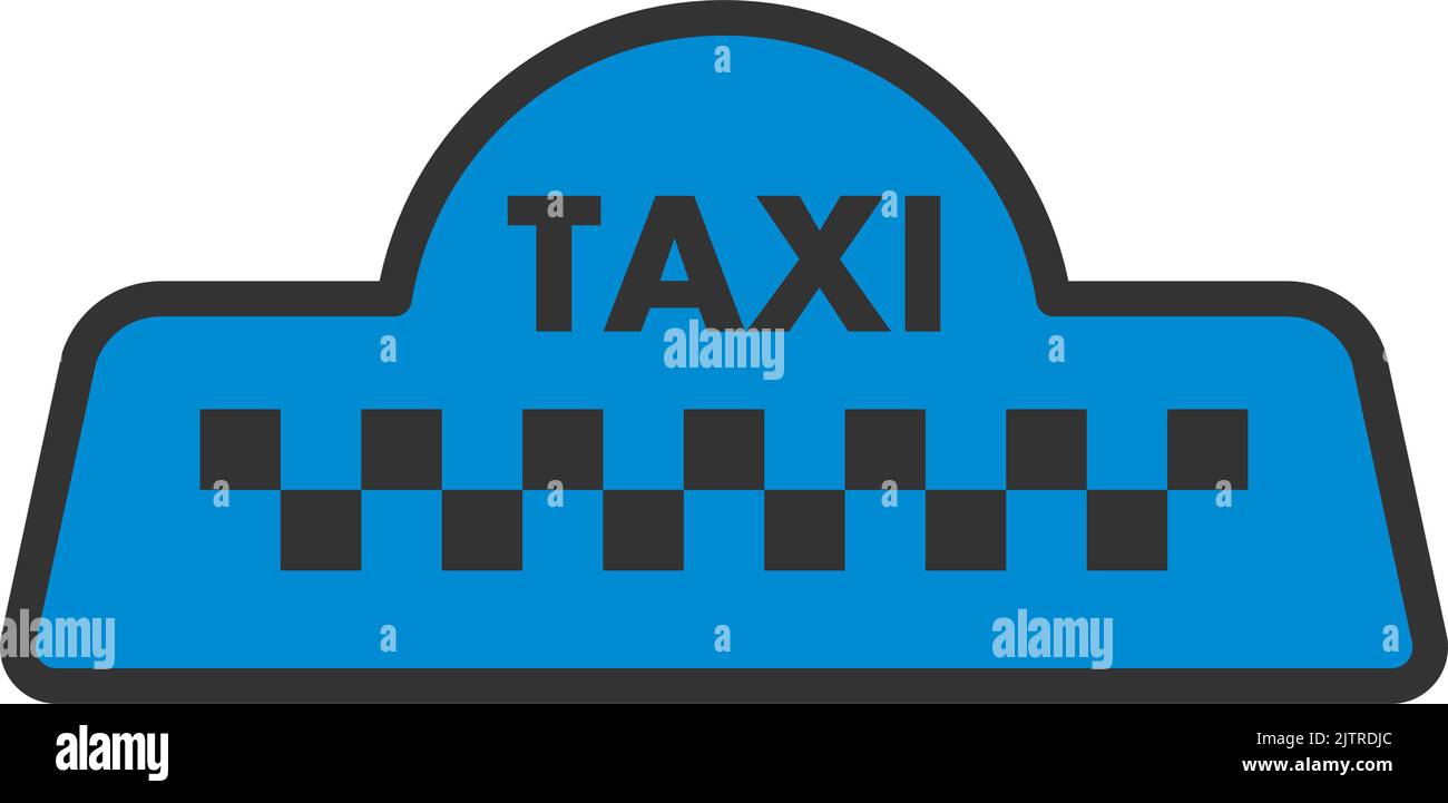 Taxi Roof Icon. Editable Bold Outline With Color Fill Design. Vector ...