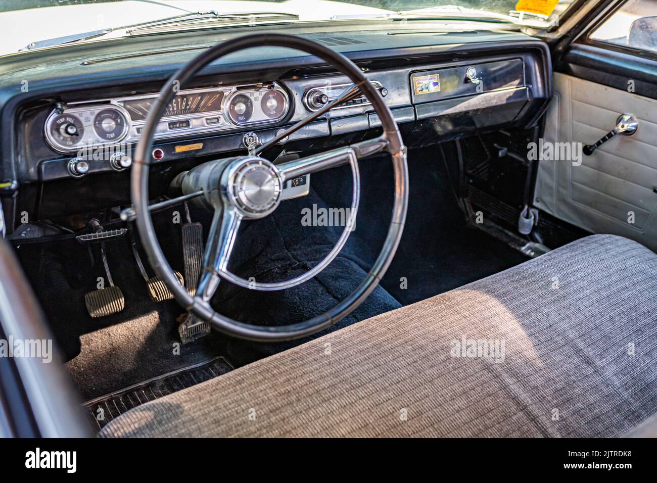 Falcon Heights, MN - June 17, 2022: Close up detail interior view of a ...
