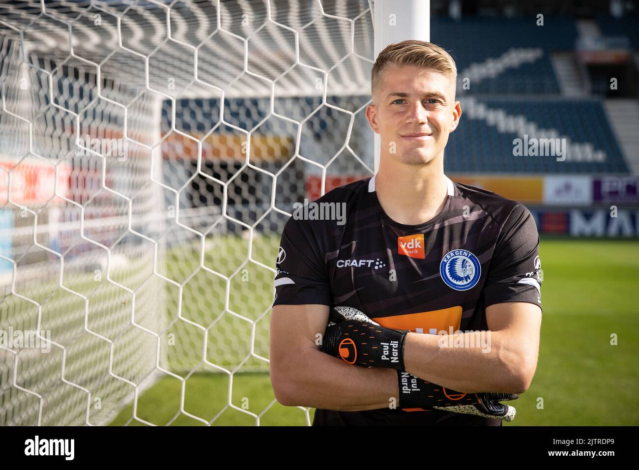 French goalkeeper Paul Nardi pictured at the signing of his contract at ...