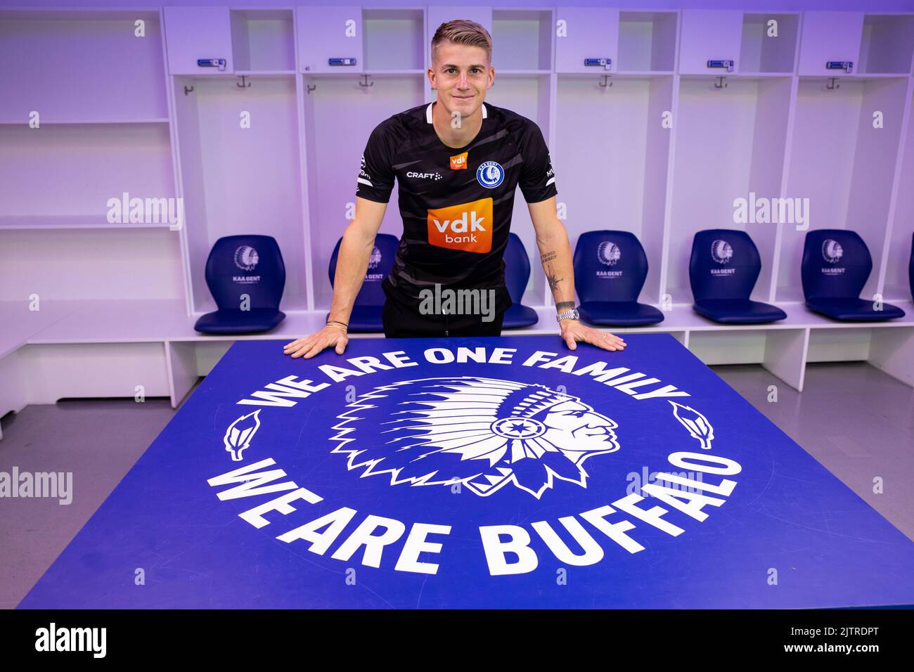 French goalkeeper Paul Nardi pictured at the signing of his contract at ...