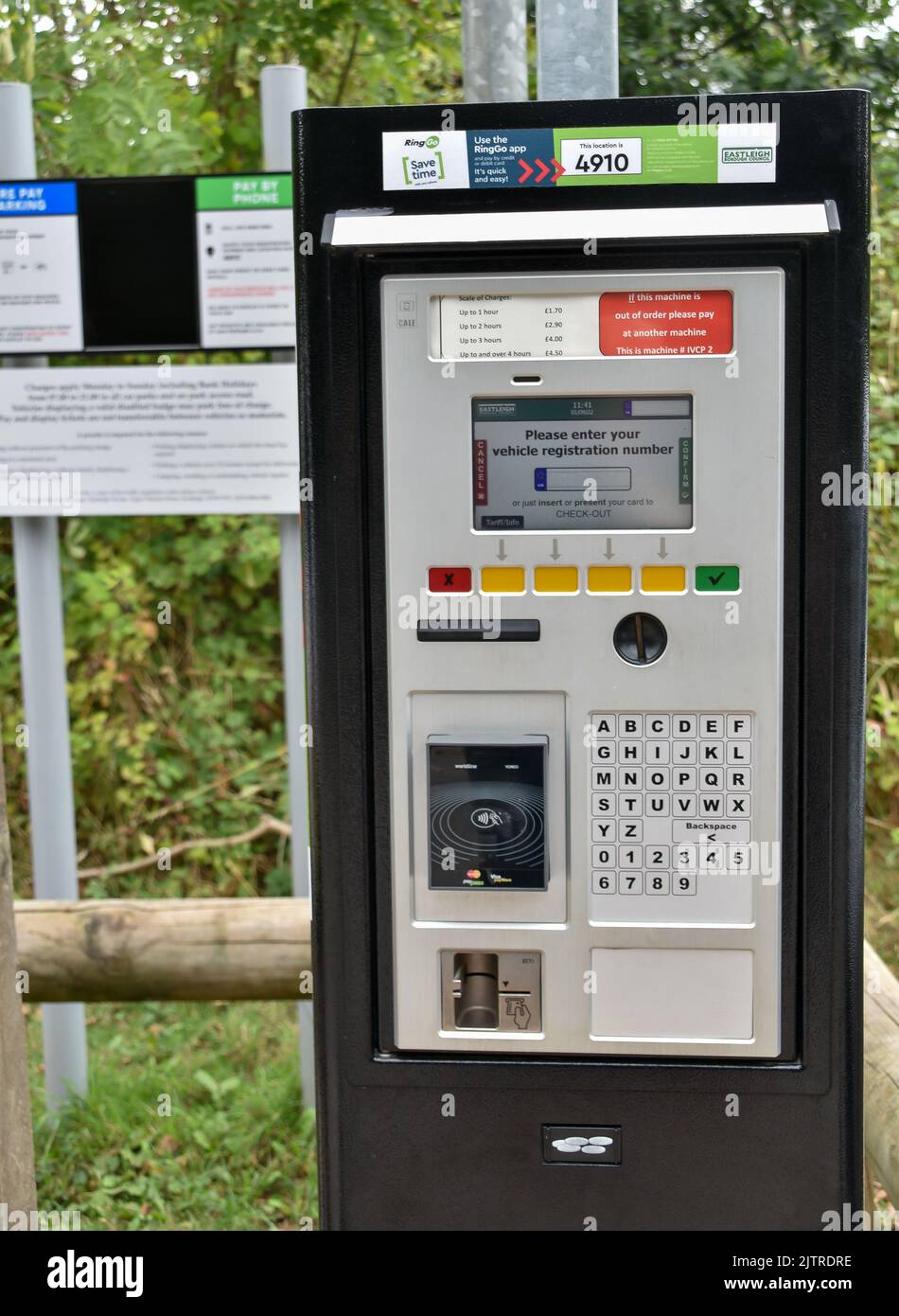 Parking Meter And Parking Information Located In A Car Park At Itchen ...